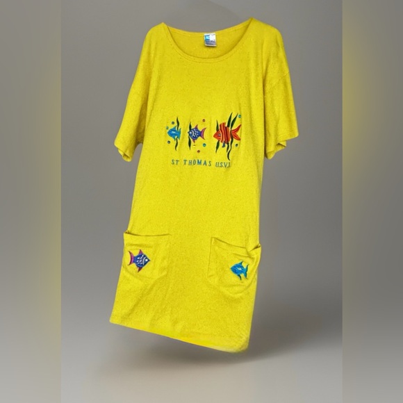Super Style | Swim | Vintage Super Style St Thomas Usvi Yellow Cotton ...